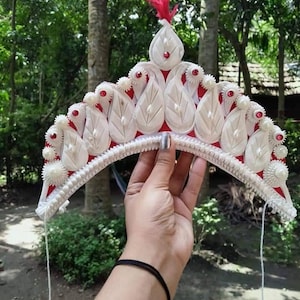 Bridal Shola Mukut for Bengali Wedding Indian Bridal Crown Classical ...