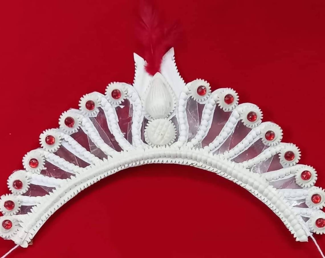 Front Bridal Mukut for Bengali Wedding Indian Bridal Crown | Etsy