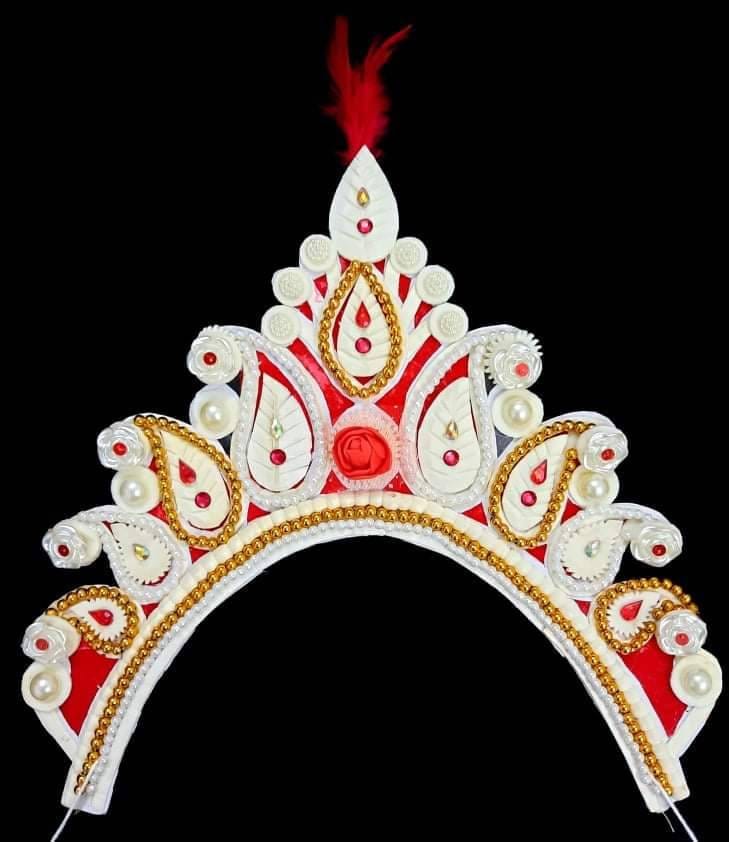 Mukut for Bride Wedding Shola Mukut for Bengali Wedding Indian - Etsy