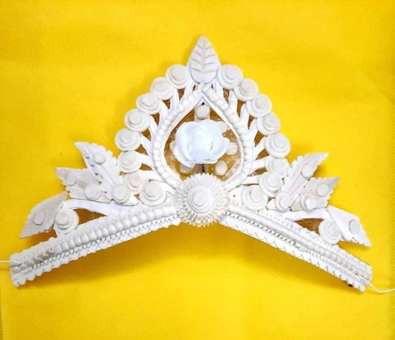 Mukut for Bride Wedding Shola Mukut for Bengali Wedding Indian - Etsy