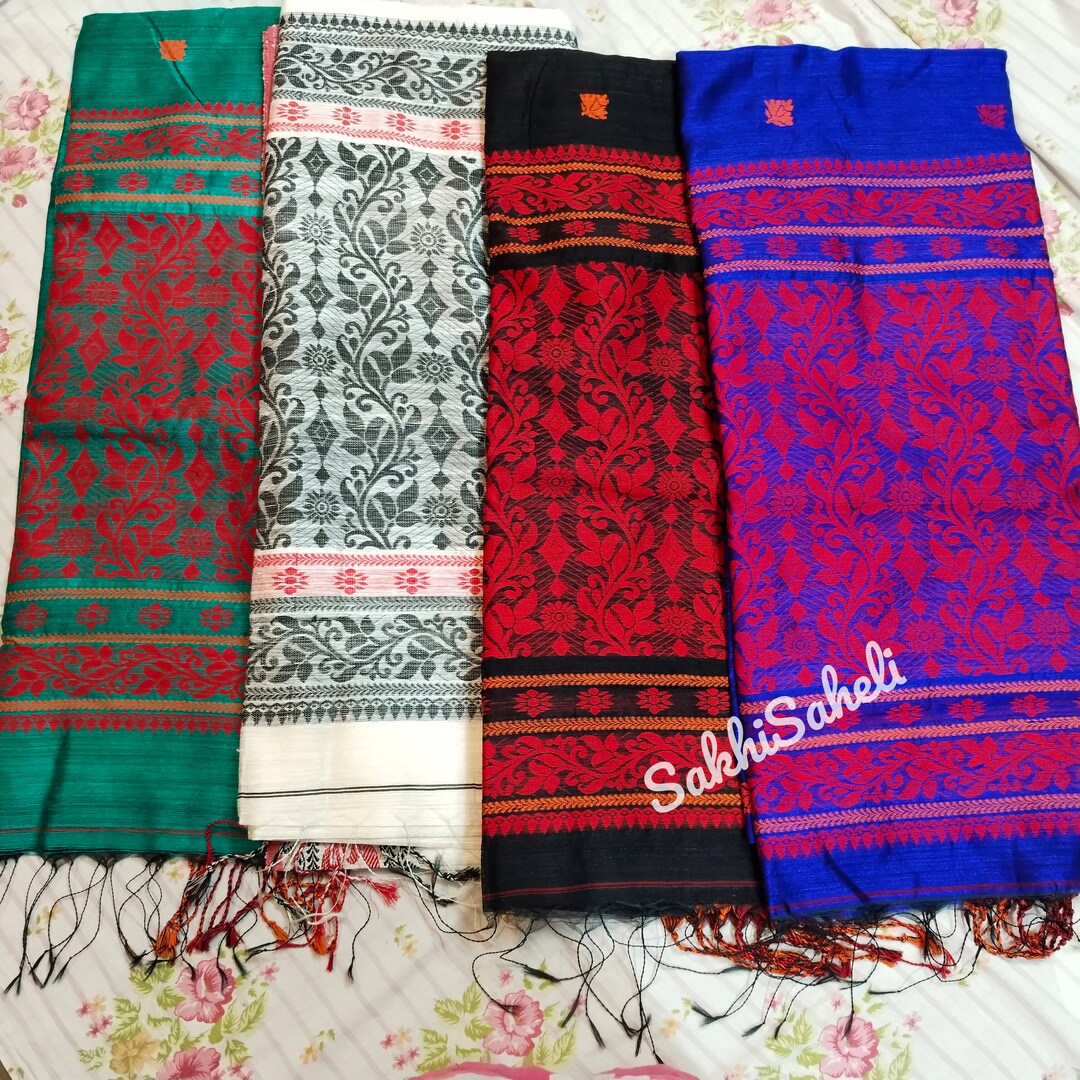 Authentic Wash Matka Jamdani Saree With Blouse Piece/ Original Motka ...