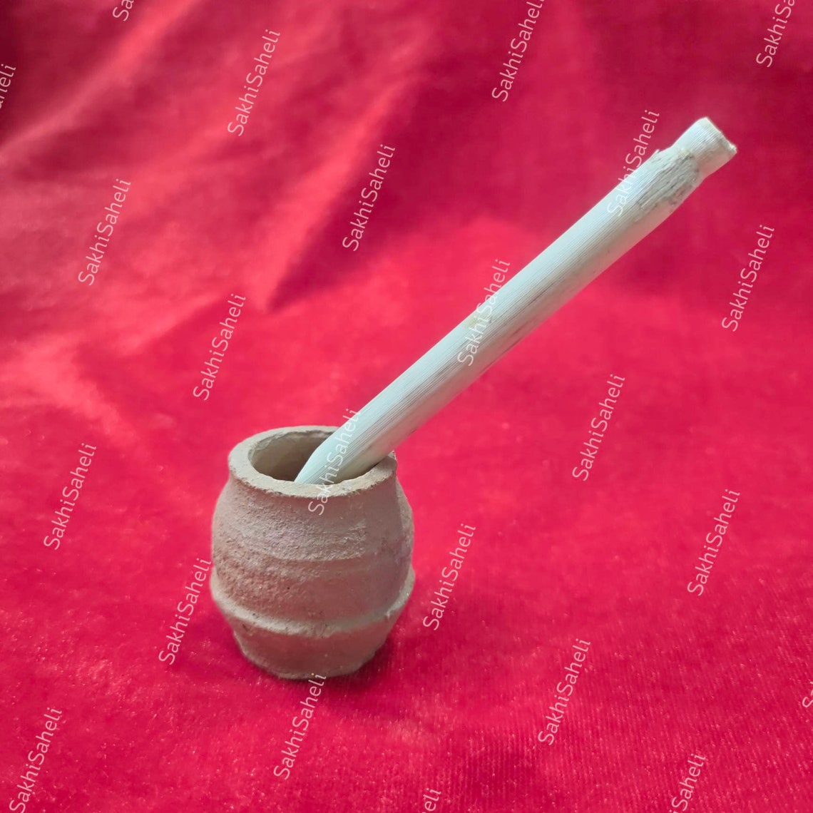 Doat Kolom for Saraswati Puja Khager Kolom Khak Kalam Clay Ink Pot With ...