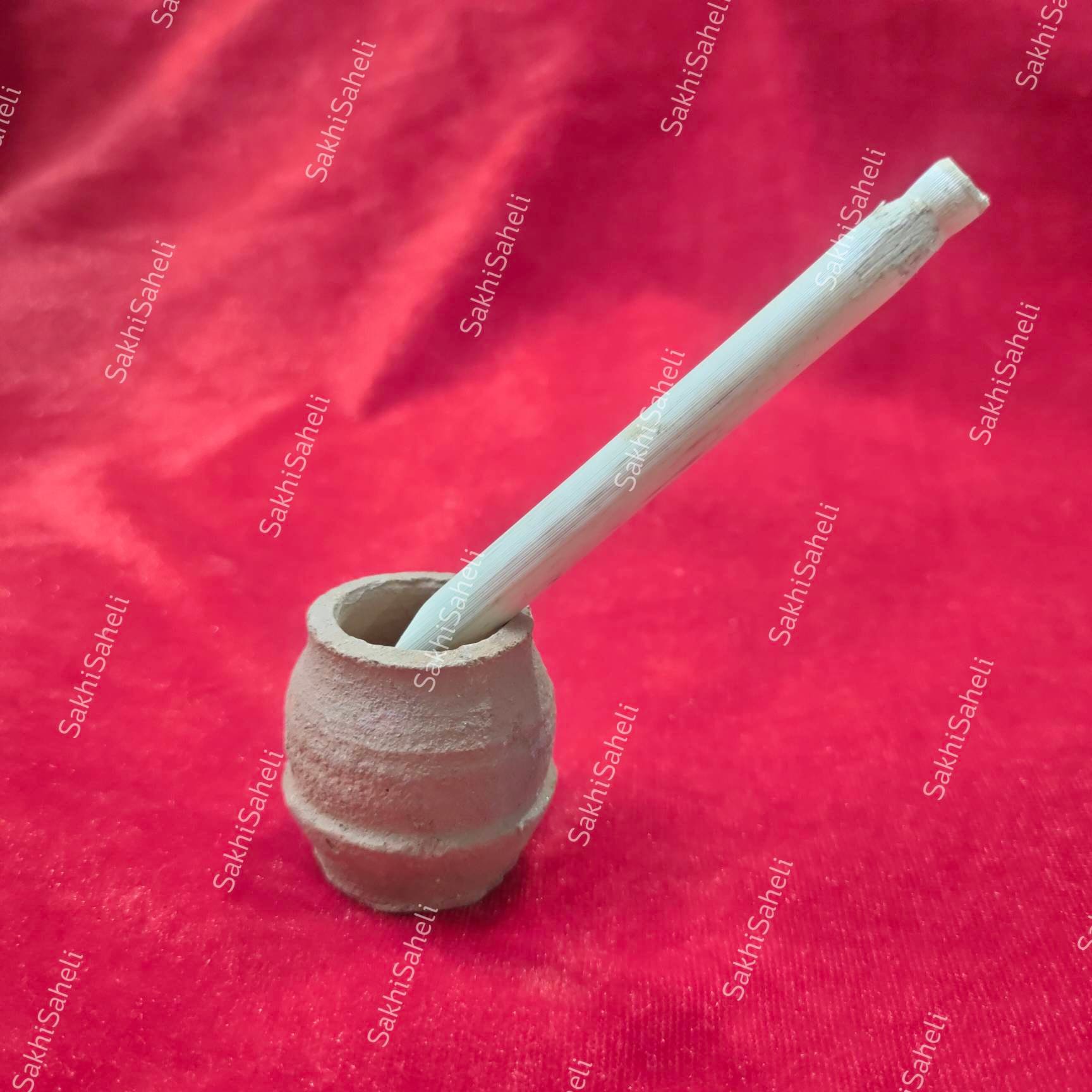 Doat Kolom for Saraswati Puja Khager Kolom Khak Kalam Clay Ink Pot With ...