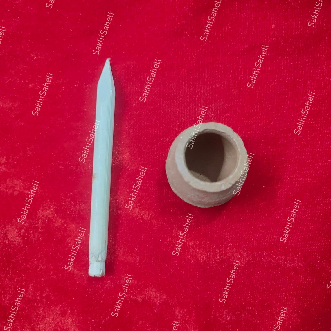 Doat Kolom for Saraswati Puja Khager Kolom Khak Kalam Clay Ink Pot With ...