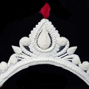 White Mukut for Wedding Sola Mukut for Bengali Wedding Indian Bridal ...