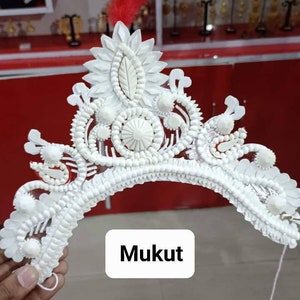 Bridal Shola Mukut for Bengali Wedding Indian Bridal Crown Classical ...