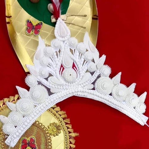 Mukut for Bride Wedding Shola Mukut for Bengali Wedding Indian - Etsy