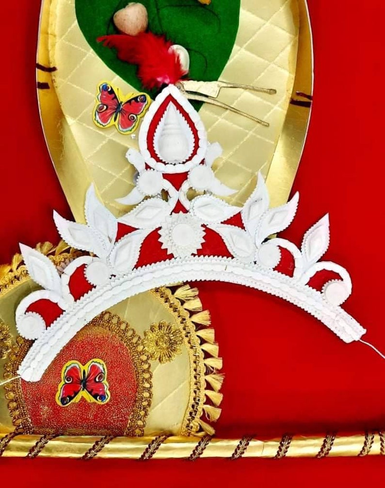 Bridal Mukut for Wedding Sola Mukut for Bengali Wedding Indian - Etsy