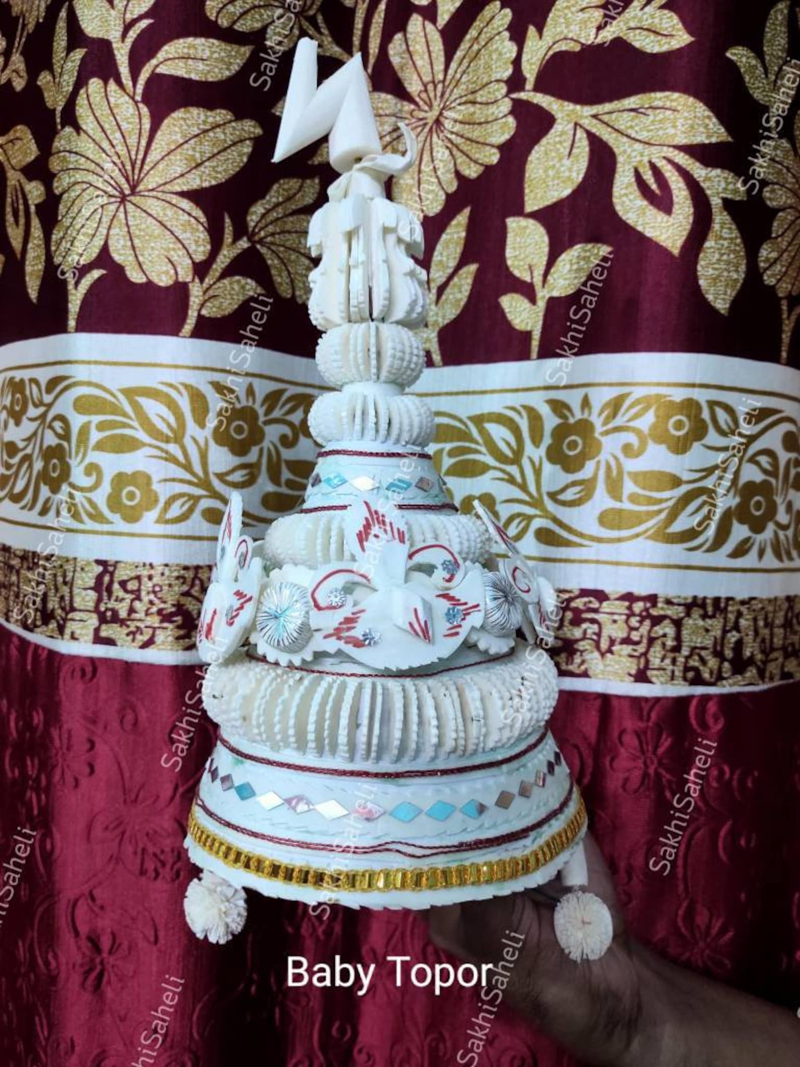 Shola Topor for Kids Headgear for Bangali Rice Ceremony Annaprashan ...