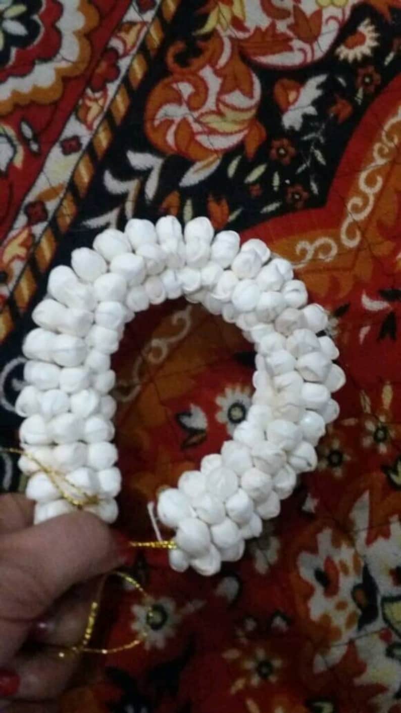 Artificial Gajra for Hair White Mogra Jasmine Veni Reusable - Etsy