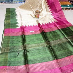 Ganga Yamuna Ghicha Silk Saree With Blouse Piece/ Ganga Jamuna Gheecha ...