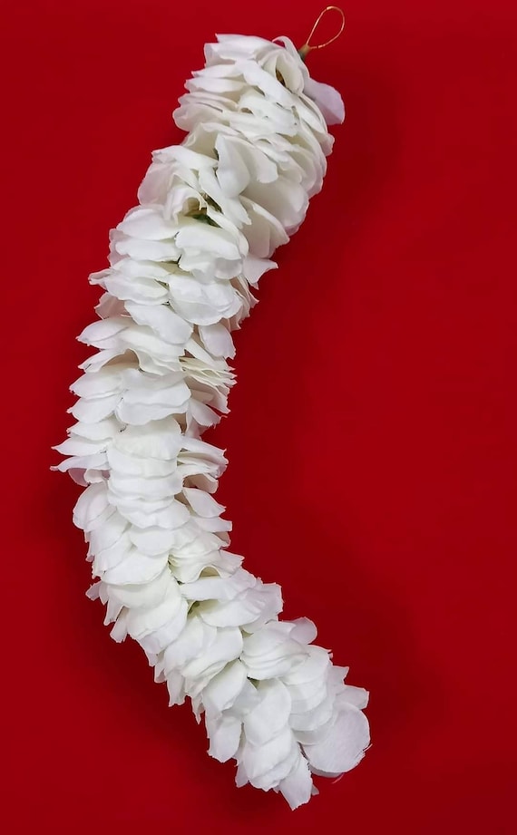 Flower Petal White Gajra for Hair Reusable Veni Floral Jewelry - Etsy ...