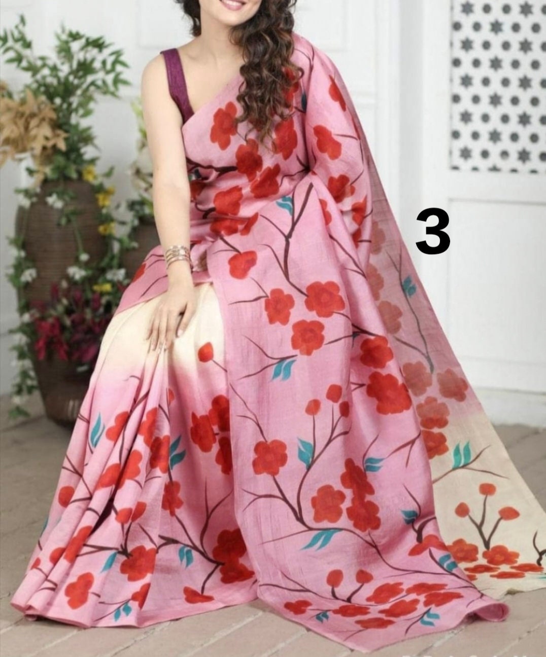 Pure Murshidabad Silk Saree With Silk Mark Tag/ Soft Handpainted Pure ...