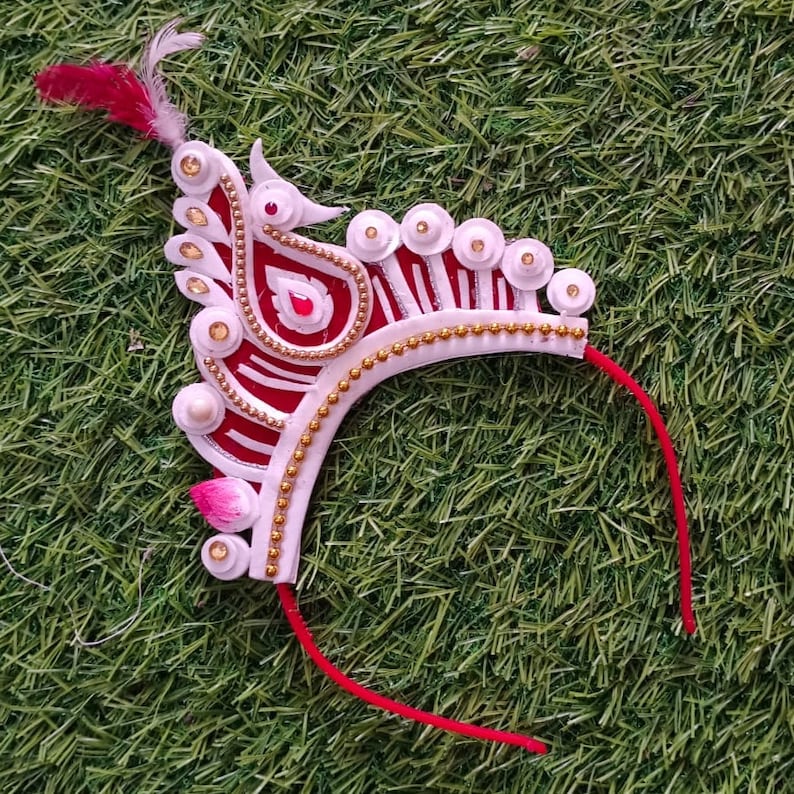 Baby Shola Mukut: Bengali Rice Ceremony Tiara, Infant Headband - Etsy