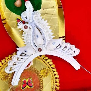 White Mukut for Wedding Sola Mukut for Bengali Wedding Indian Bridal ...