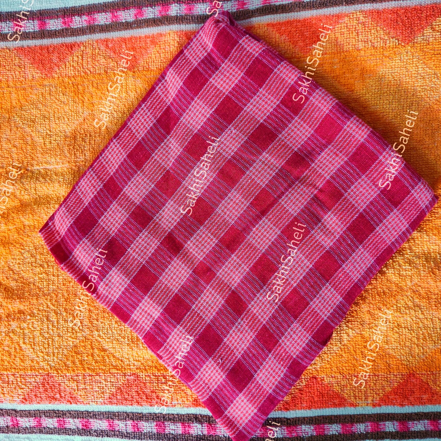 Red Cotton Gamcha for Wedding Soft Pure Cotton Towel Face - Etsy