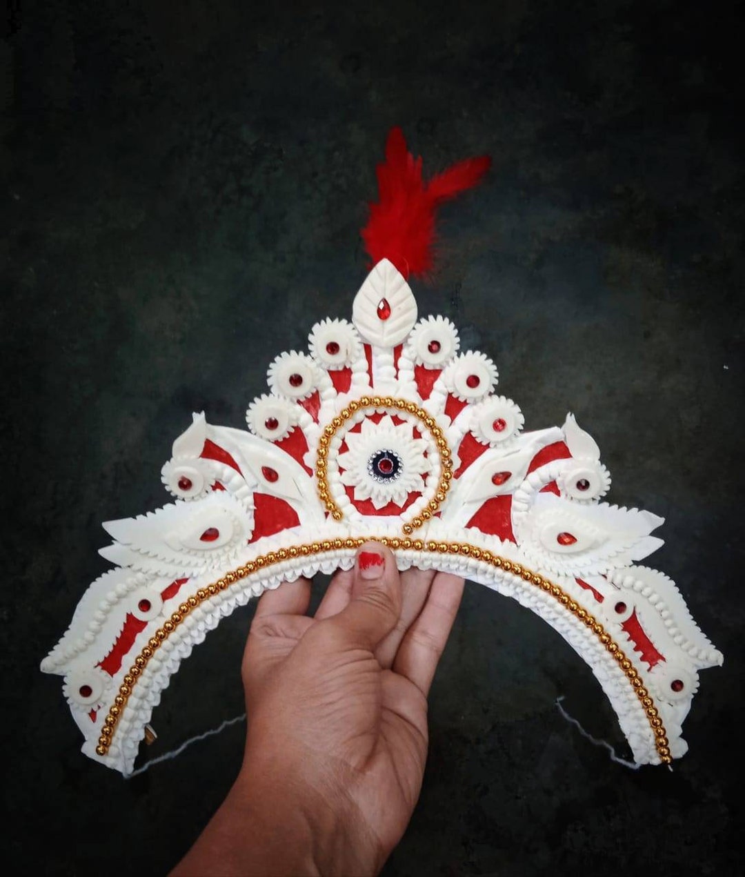 Bengali Wedding Mukut for Bride Shola Mukut Indian Bridal Crown ...