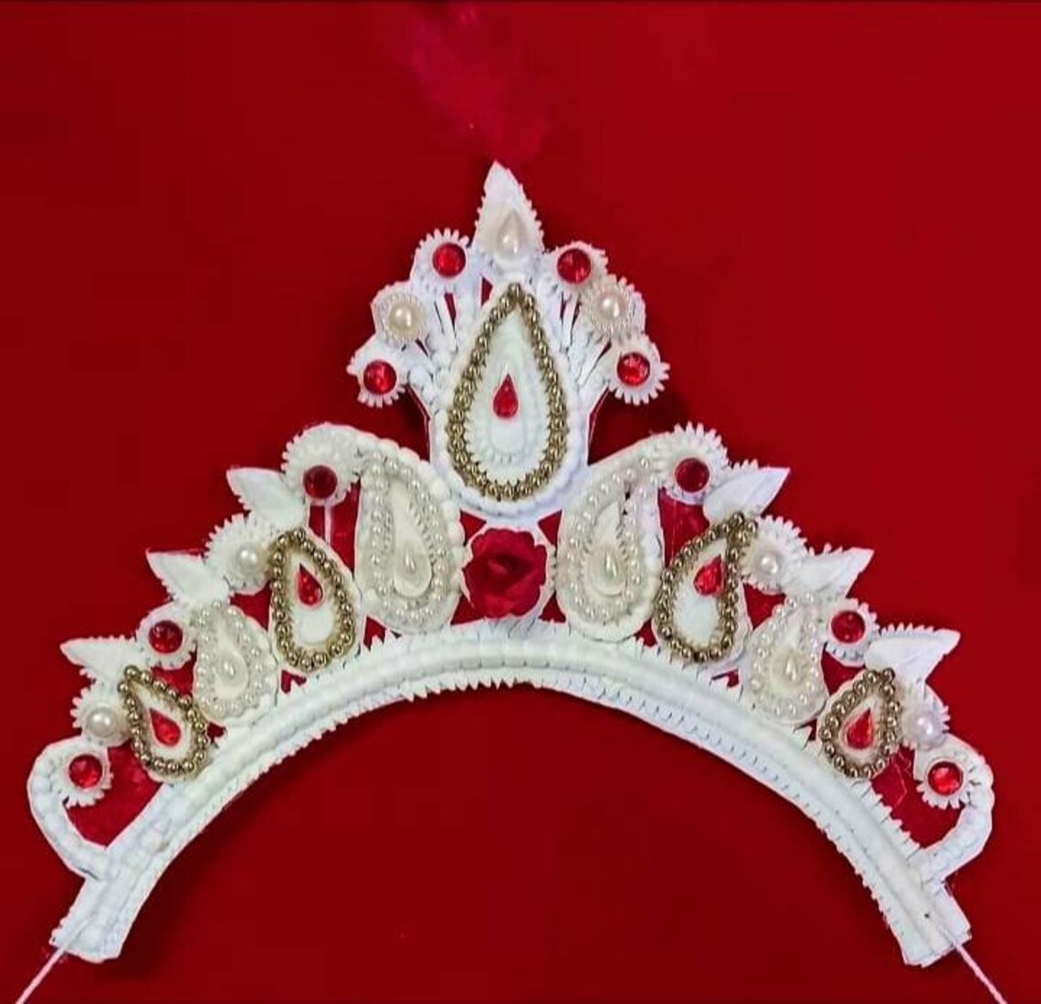 Buy Front Mukut for Bride Shola Mukut for Bengali Wedding Indian Online ...