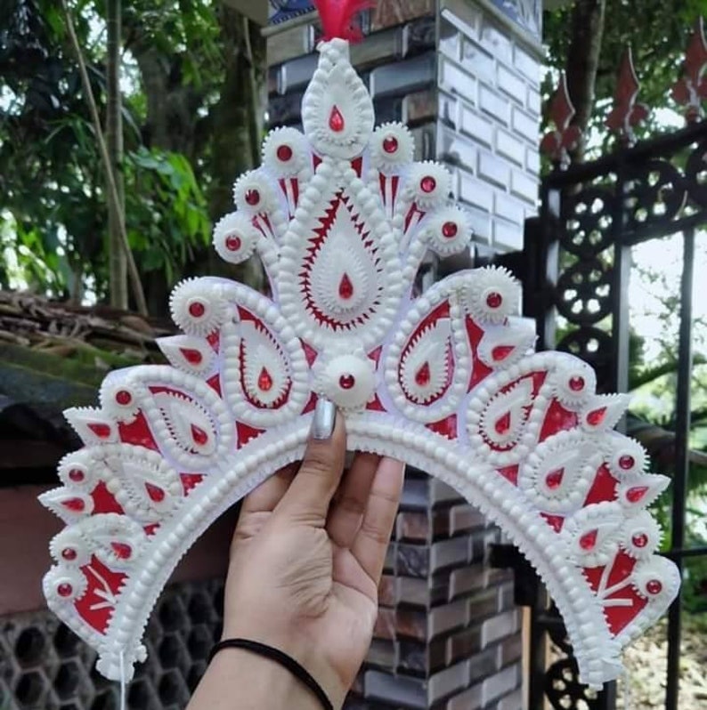 Front Bridal Mukut for Bengali Wedding Indian Bridal Crown - Etsy