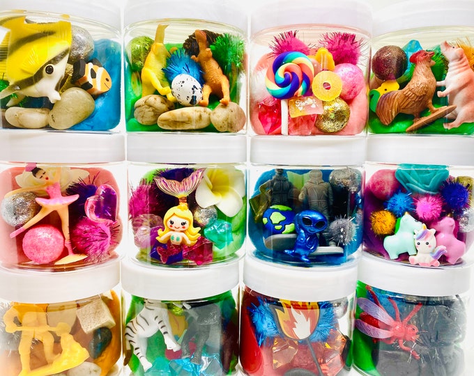 Play Dough Kit, Play Dough Jars, Kids Party Favors, Birthday Party ...