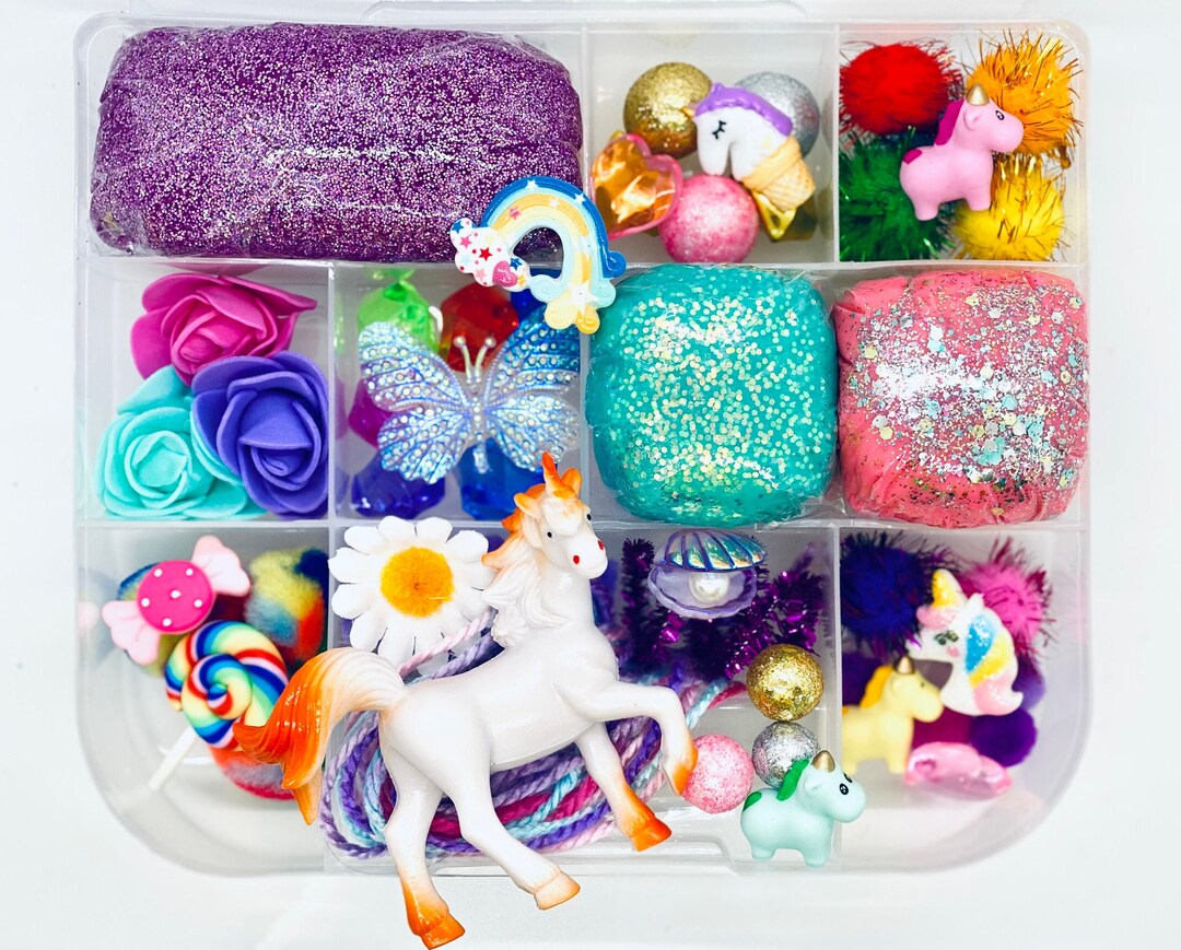 Unicorn Playdough Kit Unicorn Play Dough Kit Unicorn Sensory - Etsy