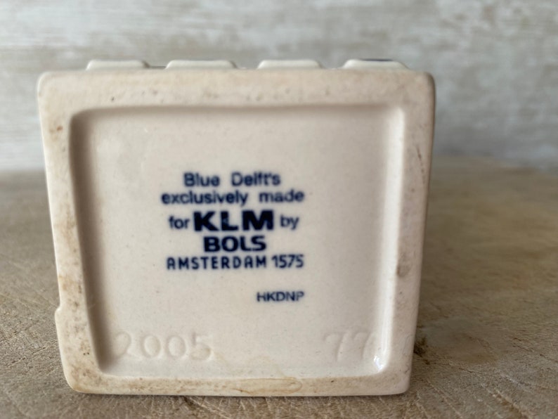 KLM Delft Bols House . Collectible Miniature Delft House Numbers 77 KLM ...