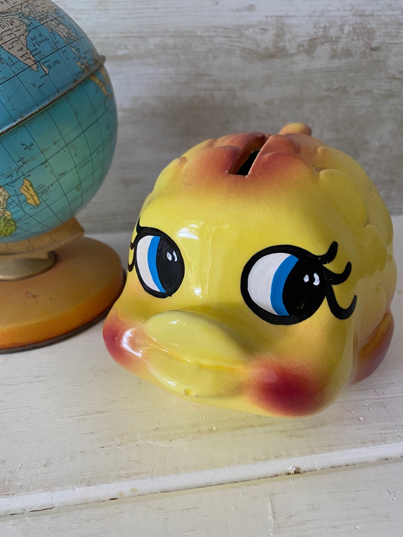 Vintage Ceramic Cartoon Fish Coin Bank Big Eye Ceramic Fish - Etsy