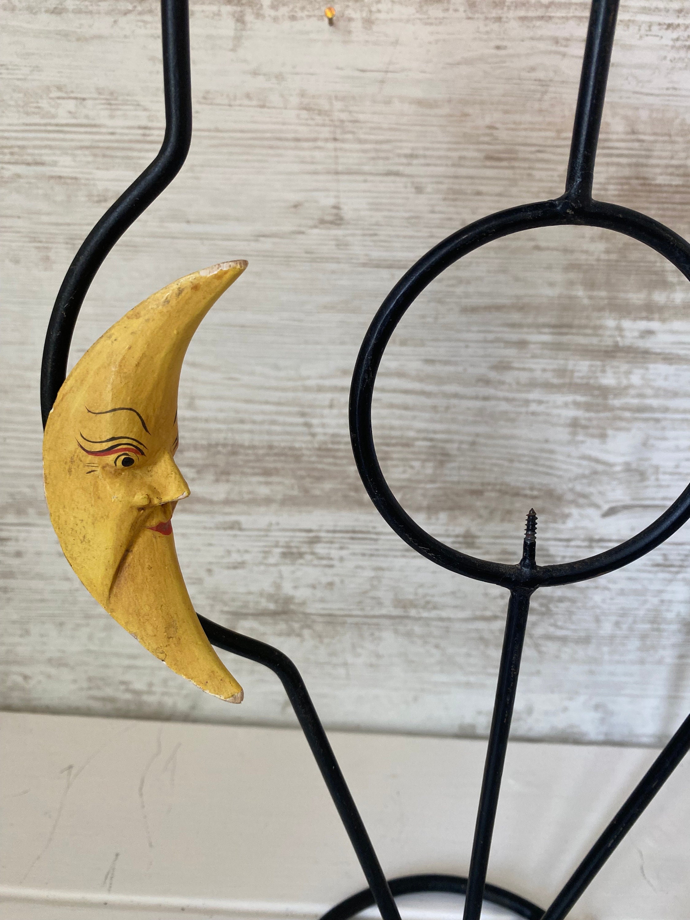 90s Celestial Candelabra Moon and Stars Boho 90s Candle Holders , Moon ...