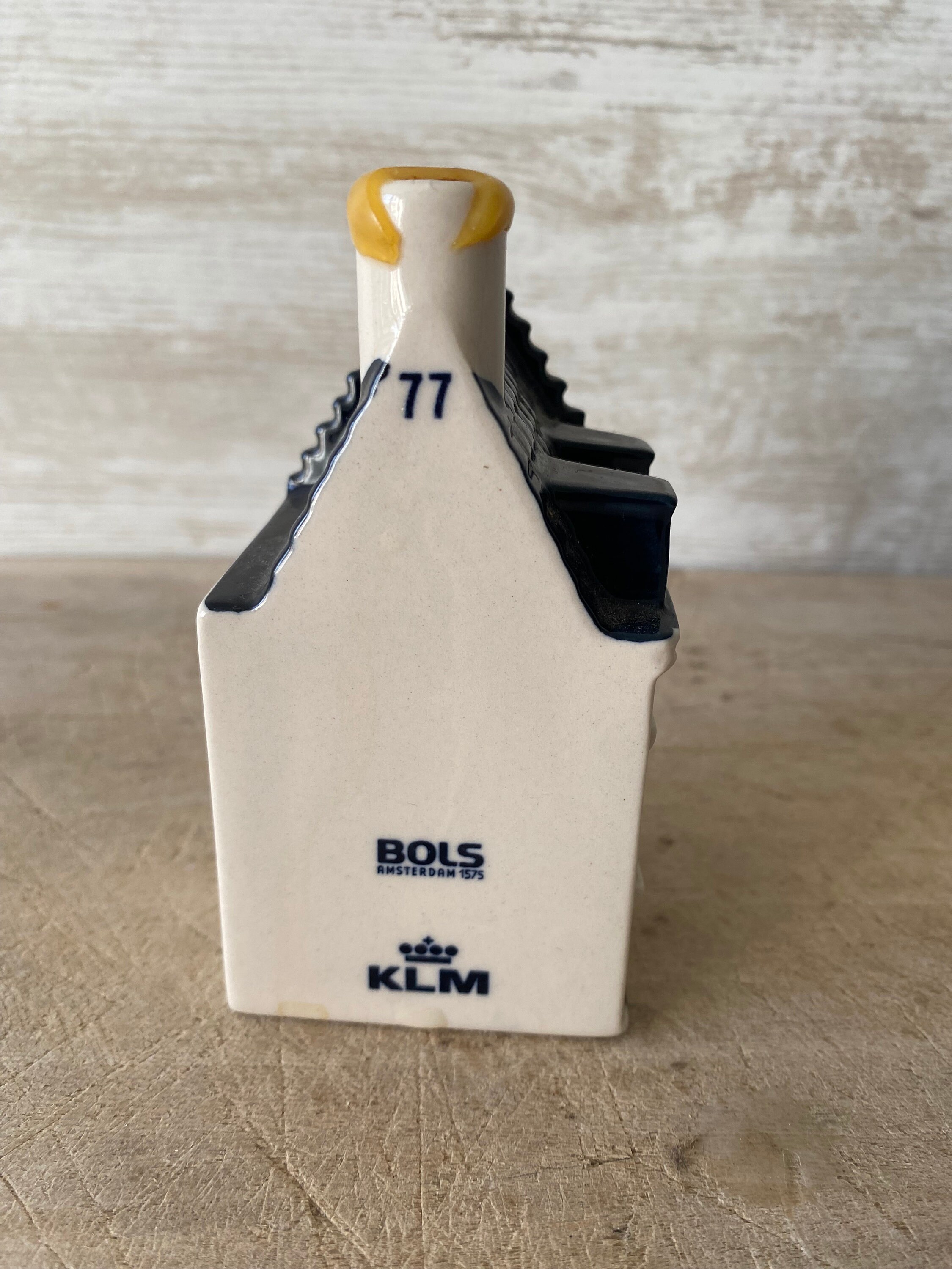 KLM Delft Bols House . Collectible Miniature Delft House Numbers 77 KLM ...