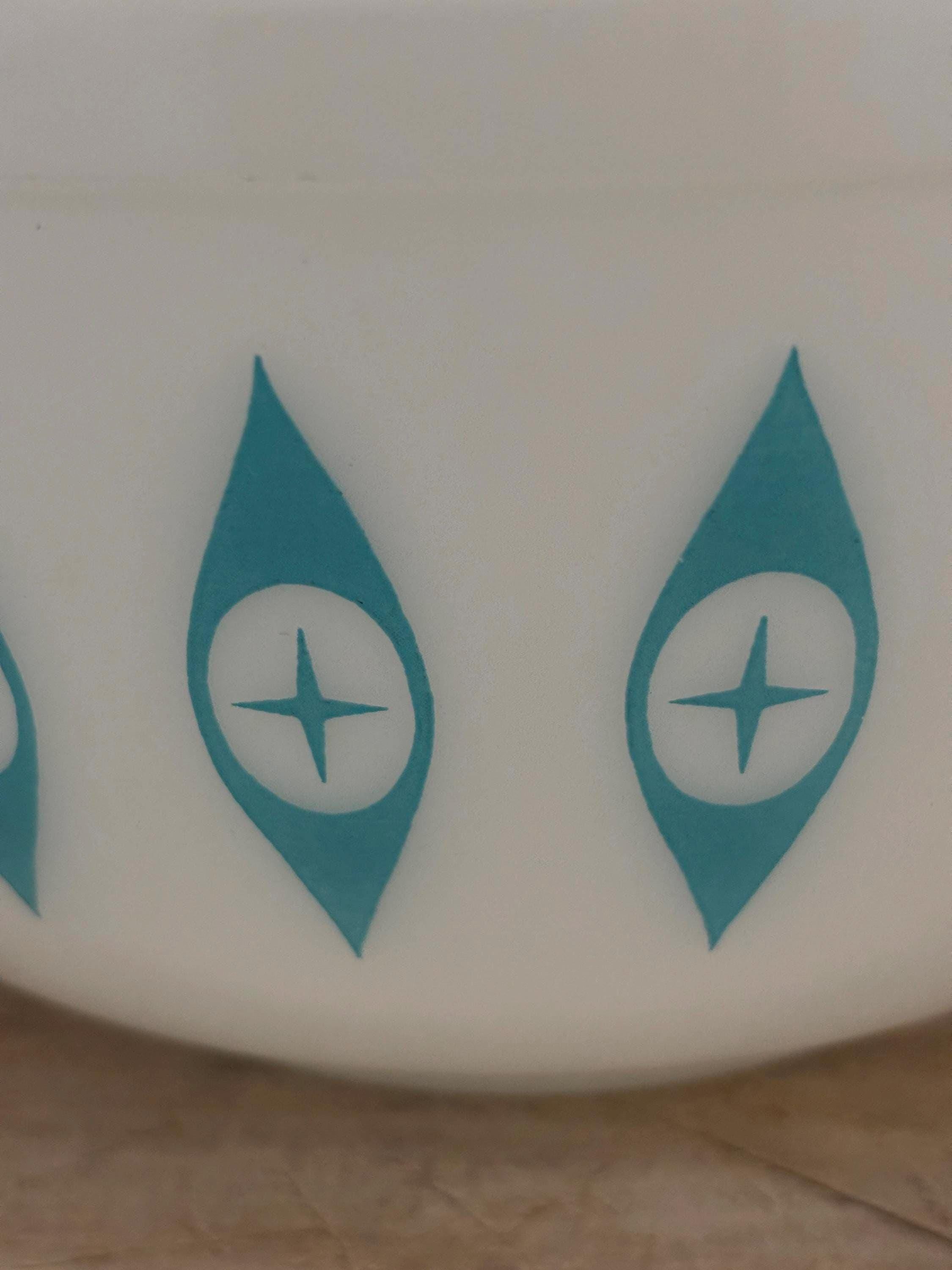 Rare Pyrex Atomic Eyes Bowl – 1950s Mid-century Starburst Eye Pattern ...