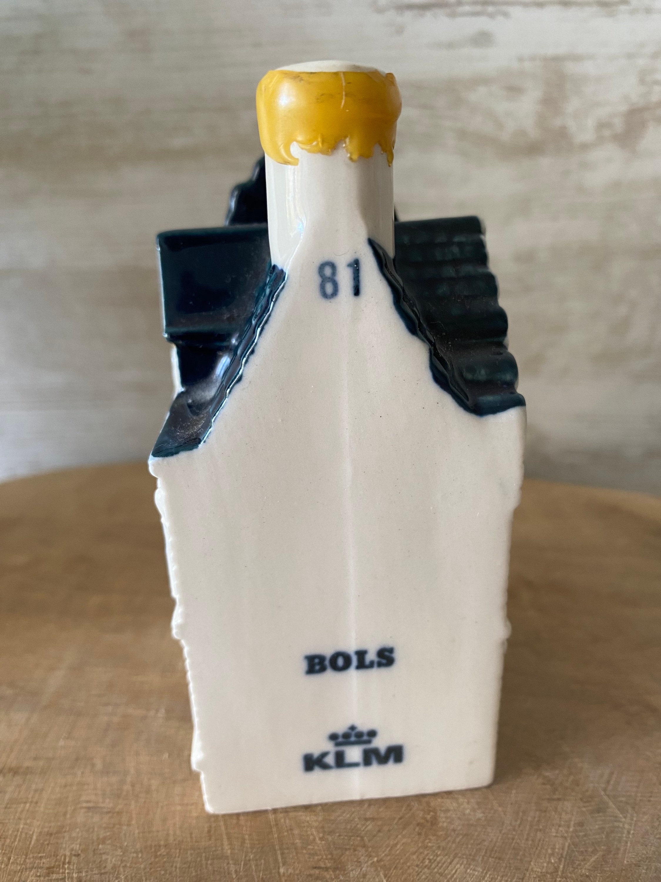 KLM Delft Bols House . Collectible Miniature Delft House Numbers 81 KLM ...