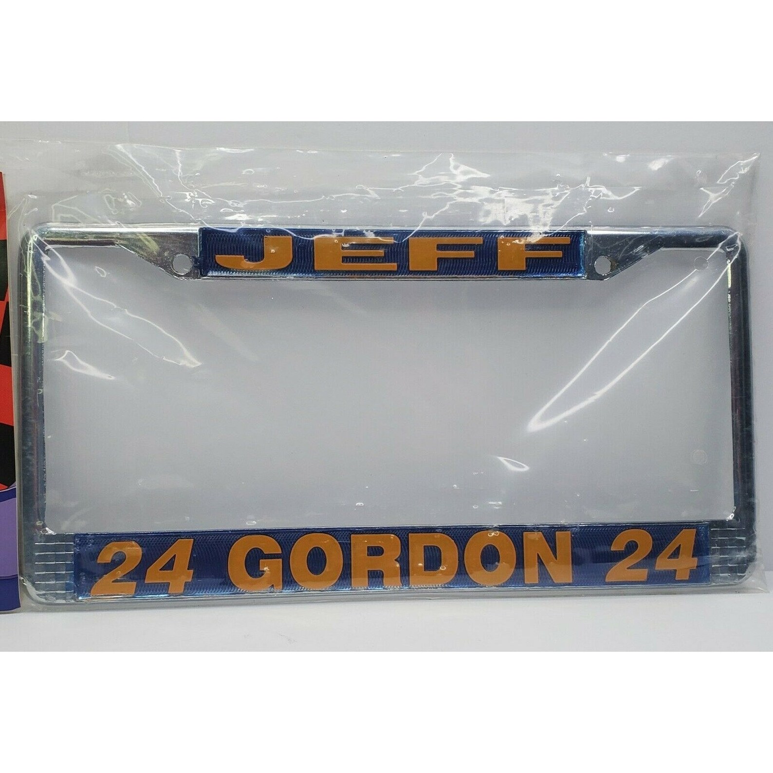 Vtg Jeff Gordon 24 License Plate Frame NOS Sealed Nascar - Etsy