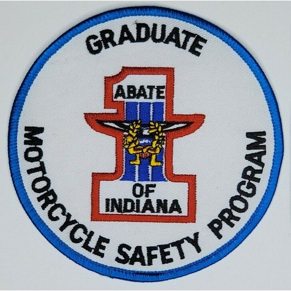 2 Vintage Indiana Abate Patches NOS 4in Motorcycle Sa… - Gem