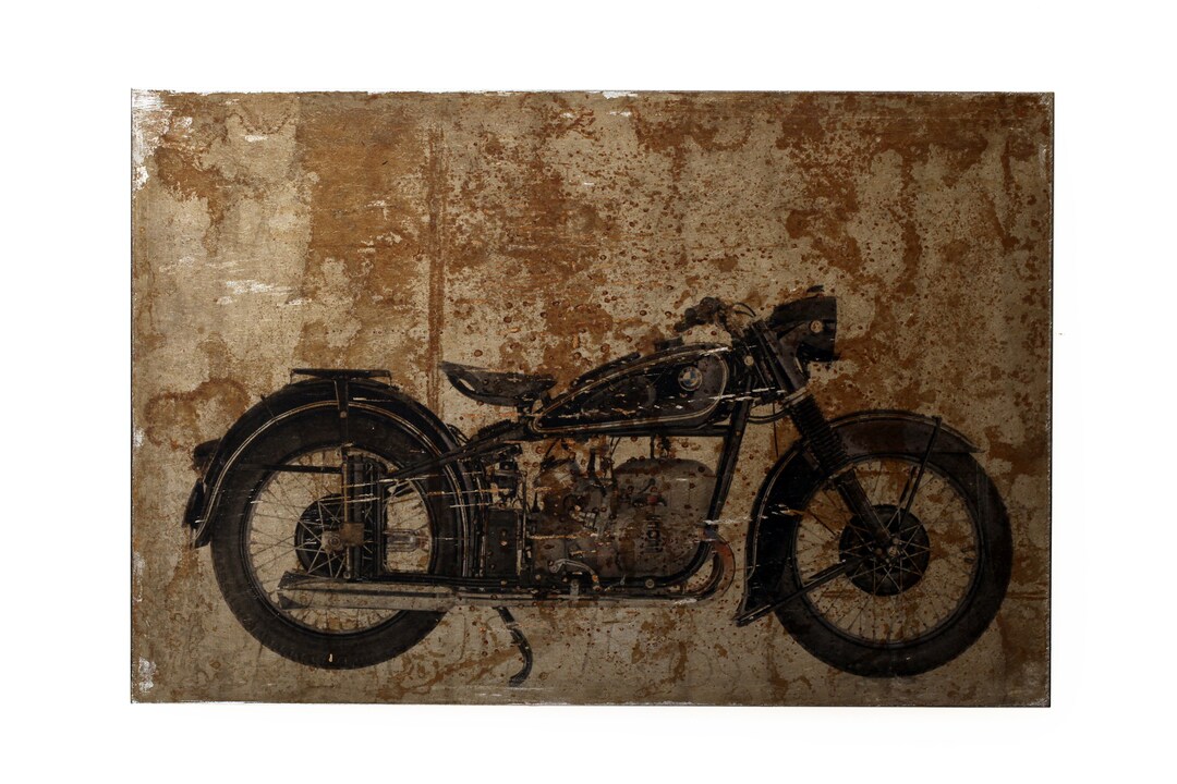 Photo on Rust, BMW, Motorcycle, Vintage Car, Photo on Metal, Picture on ...
