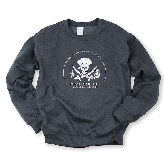 Pirates of the Caribbean Sweatshirt white Design Disneyland - Etsy