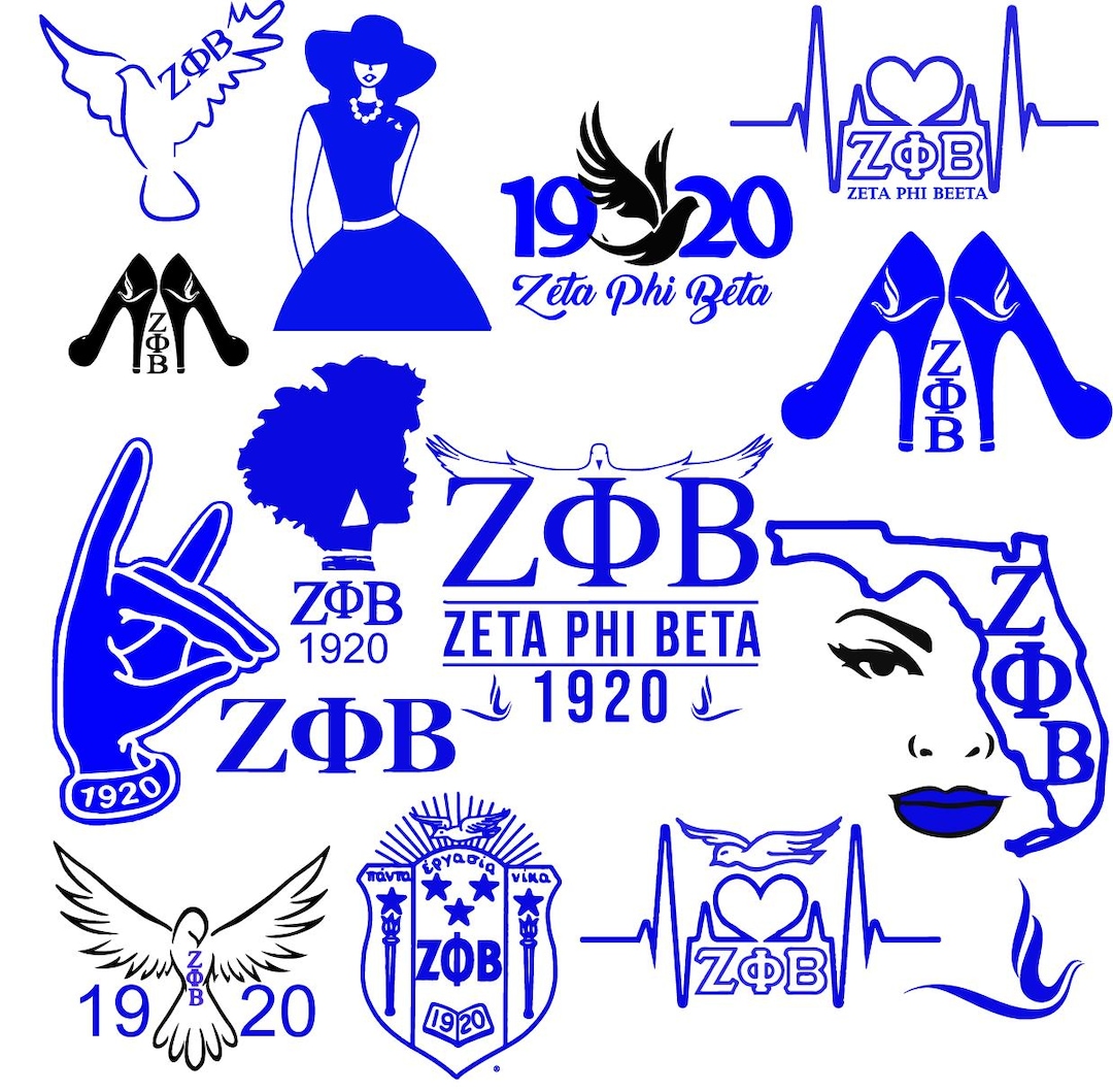 Zeta Phi Beta Svg Bundle, Zeta Phi Beta Sorority Svg, 1920 Zeta Phi ...