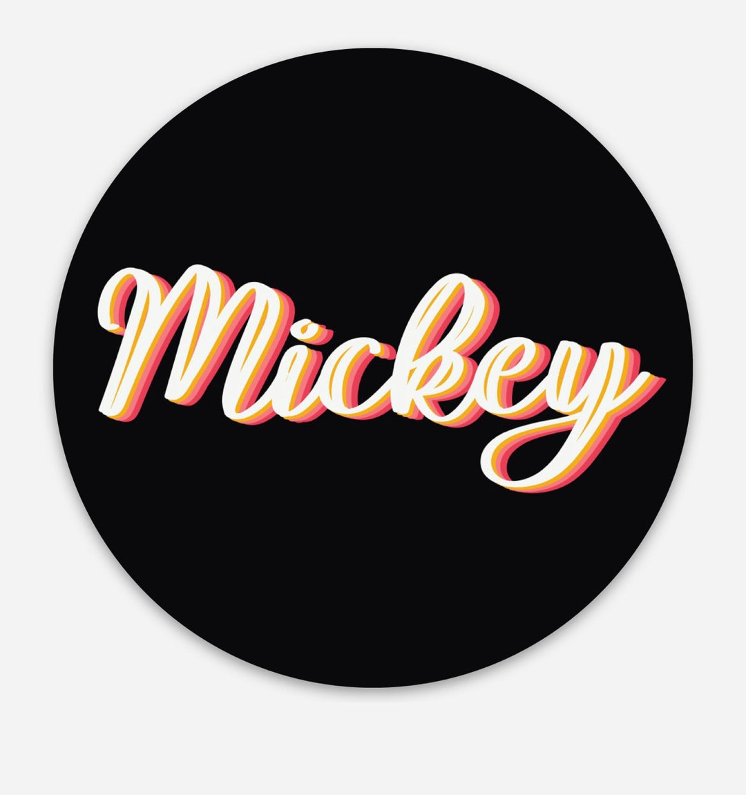 Mickey Sticker | Retro Mickey Sticker | Waterproof Sticker ...
