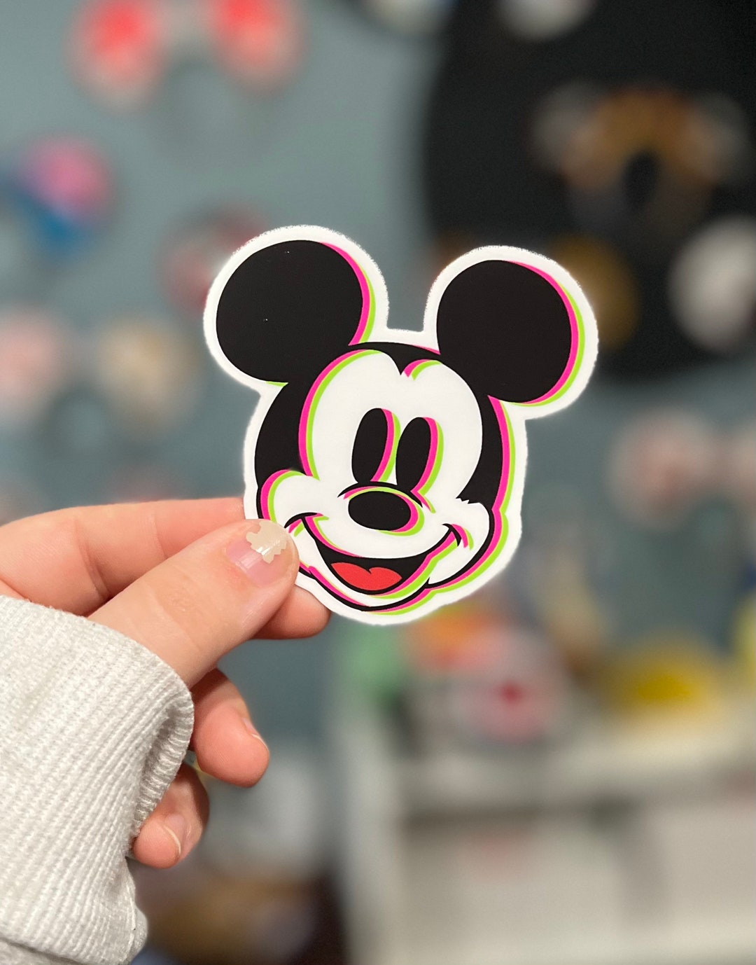 Trippy Mickey Mouse Vinyl Sticker - Waterproof & Weatherproof - Etsy