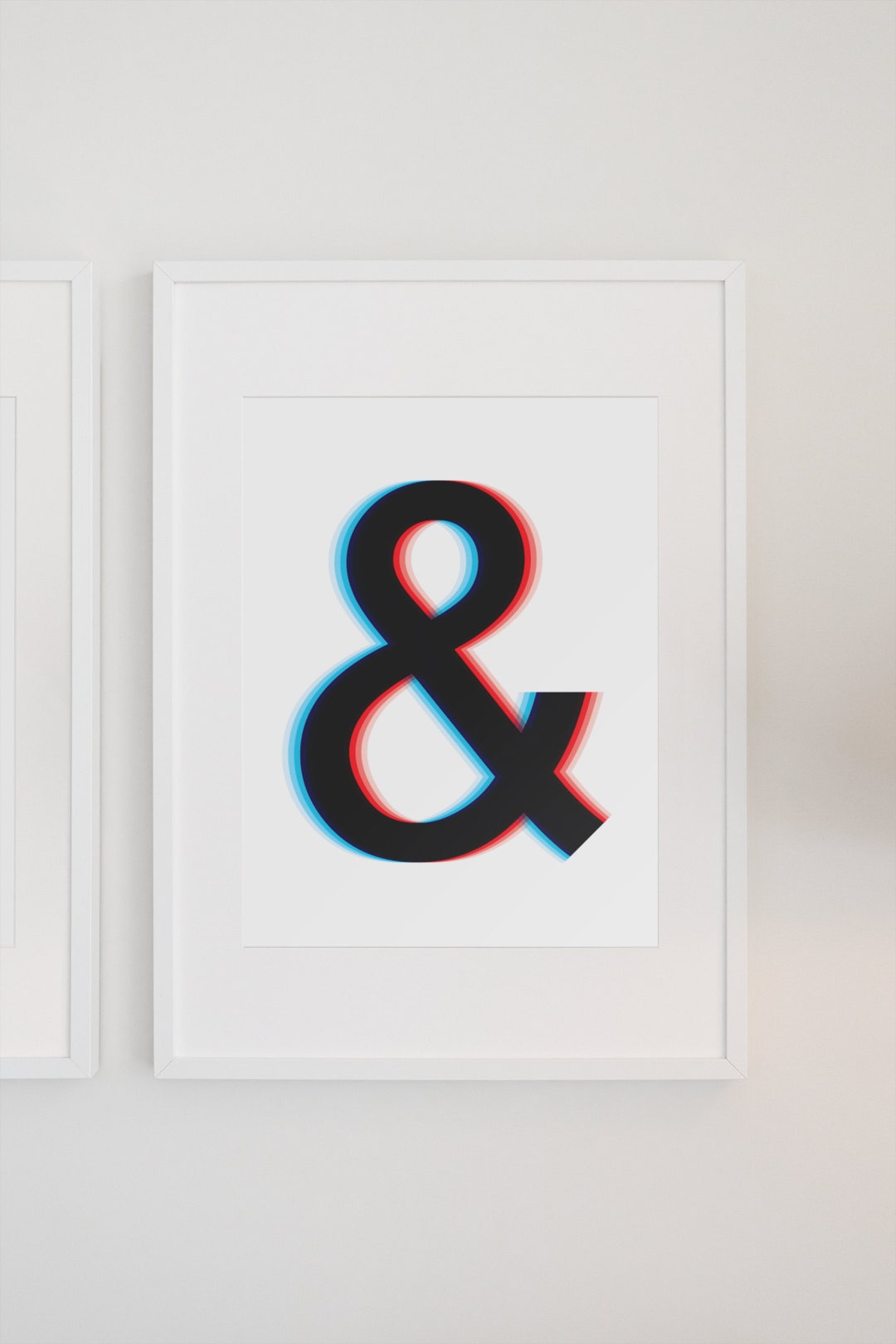 Printable Ampersand Wall Art, Digital Download, Block Letter Art ...