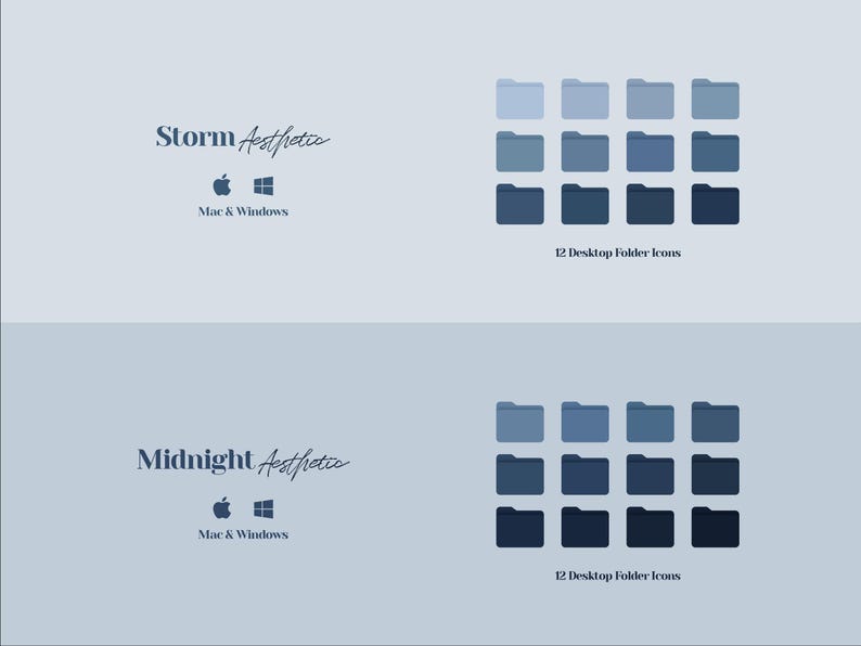 Desktop Icons, Mac Folder Icons, Navy Blue Wallpaper Desktop Organizer ...