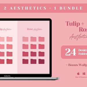 Desktop Icons, Mac Folder Icons, Bright Pink Wallpaper Desktop ...