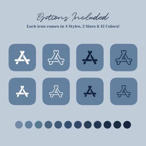 Ios 26 App Icon Pack, Navy Blue App Icons, Dark Blue iPhone Aesthetic ...
