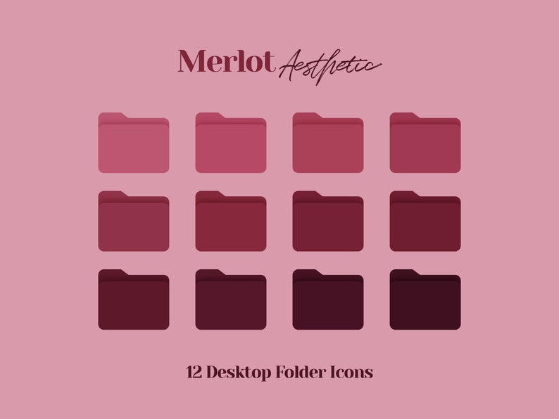 Desktop Icons, Mac Folder Icons, Burgundy Wallpaper Desktop Organizer ...