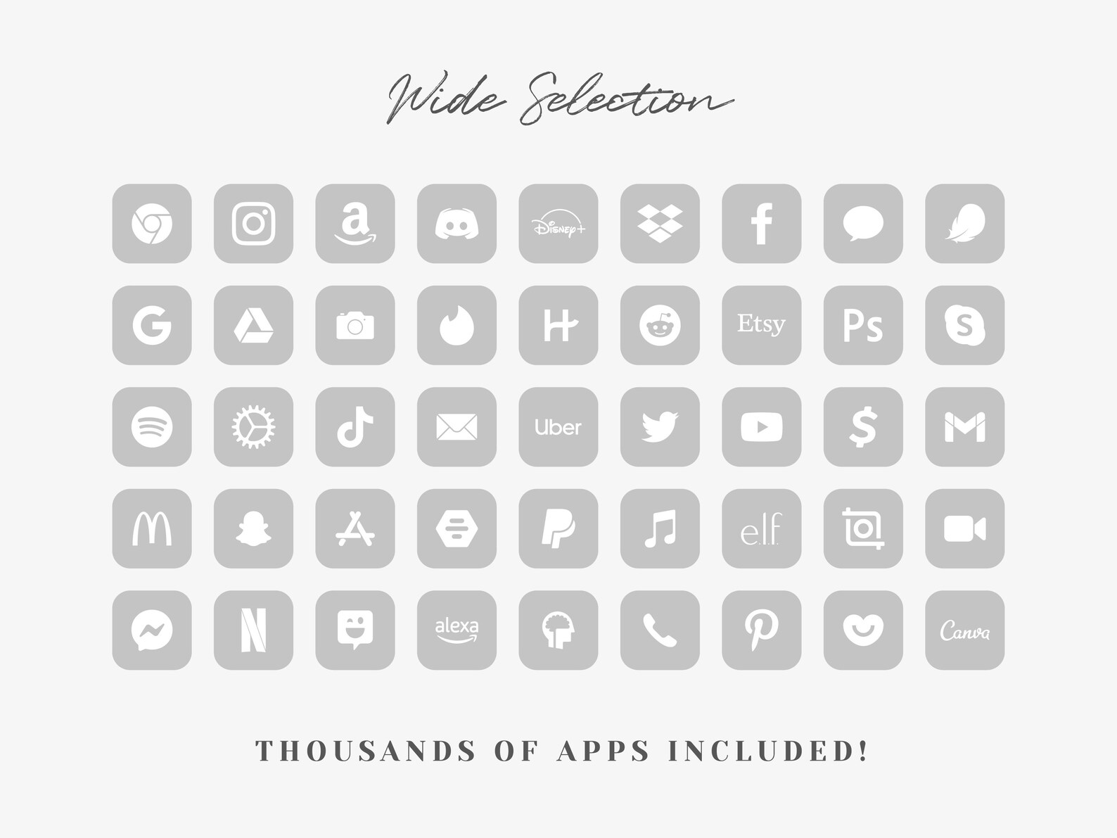 Ios 16 App Icon Pack Light Gray App Icons Dark Grey Iphone - Etsy