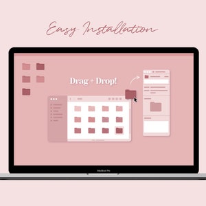 Desktop Icons, Mac Folder Icons, Pink Wallpaper Desktop Organizer ...