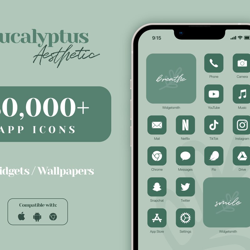 Green App Icons - Etsy