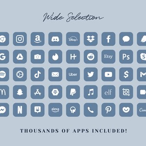 Ios 17 App Icon Pack, Navy Blue App Icons, Dark Blue iPhone Aesthetic ...