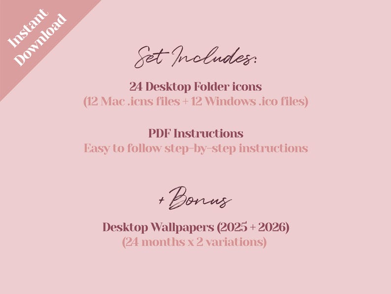 Desktop Icons, Mac Folder Icons, Pink Wallpaper Desktop Organizer ...