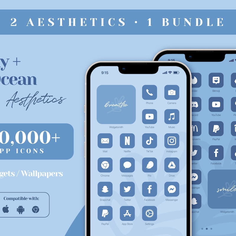 Blue App Icons - Etsy