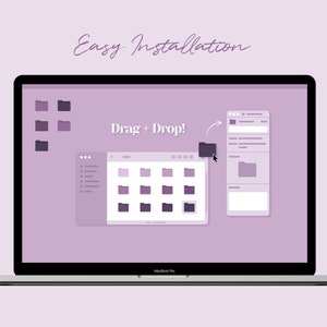 Desktop Icons, Mac Folder Icons, Purple Wallpaper Desktop Organizer ...